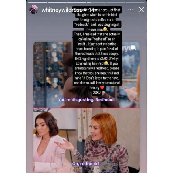 Whitney Rose Clapped Back at Lisa Barlow’s “Redhead” Insult - Taste of ...